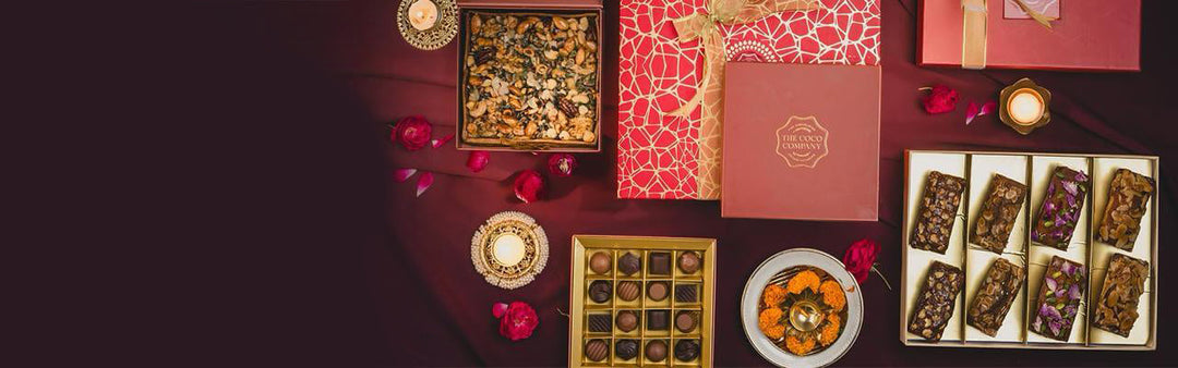 Premium Diwali Gift Hampers in Gurgaon | Chocolate and Cookies boxes